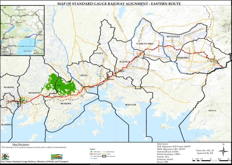Uganda SGR map – CEO East Africa