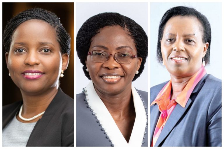 Stanbic’s Anne Juuko; EABL’s Jane Karuku and NMB Bank’s Ruth Zaipuna ...