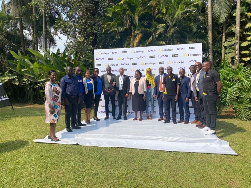 Letshego Uganda and Turaco Uganda executives at the launch