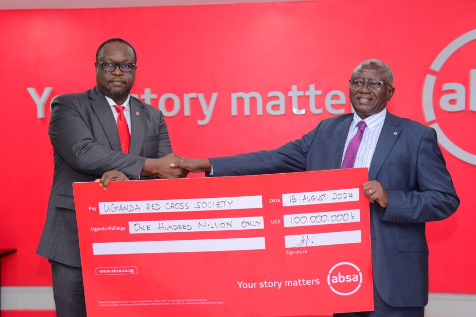 Absa Bank donates UGX 100 million to Uganda Red Cross to cater for ...