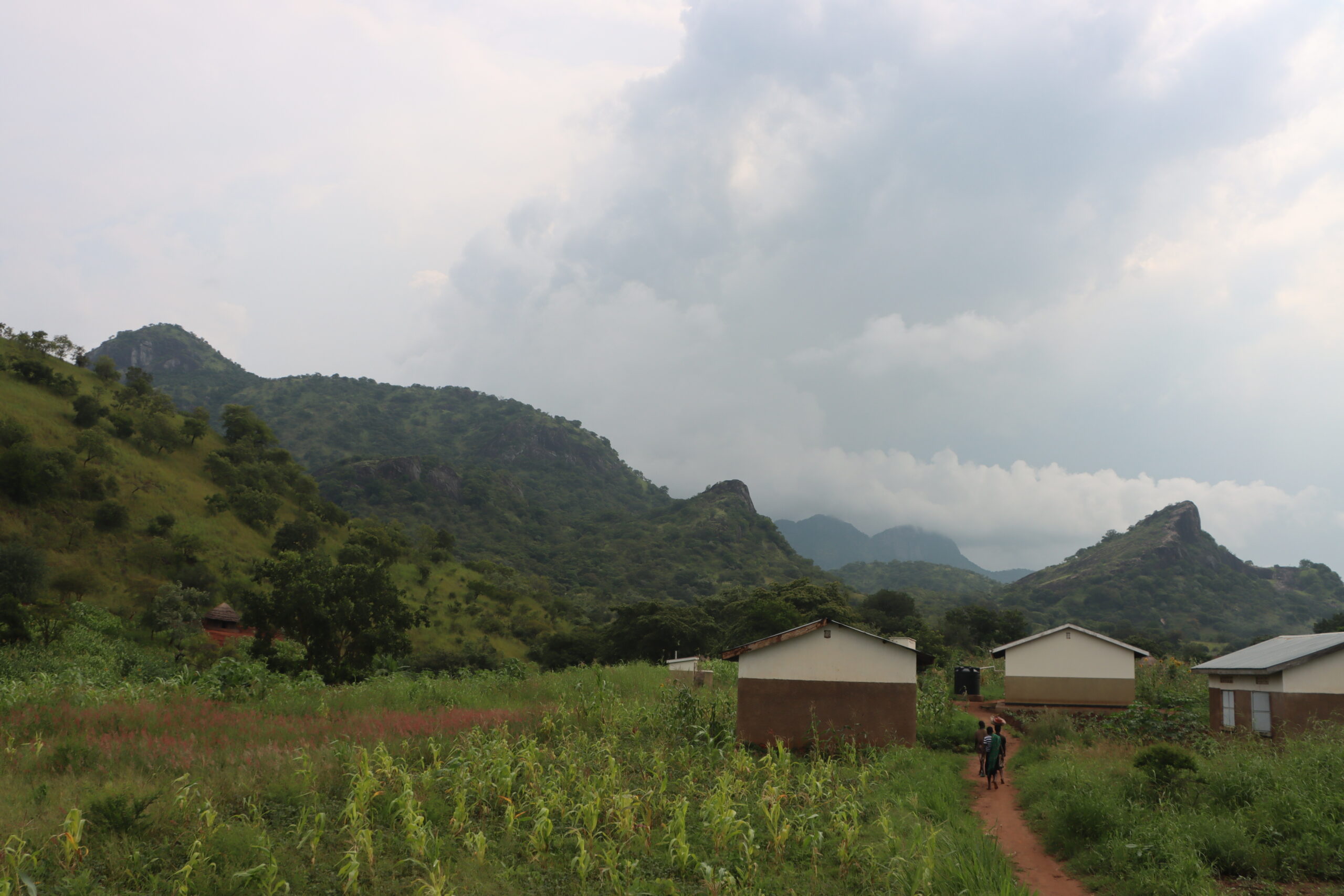 The Locomo community. In the background is the Orom hill which has ...