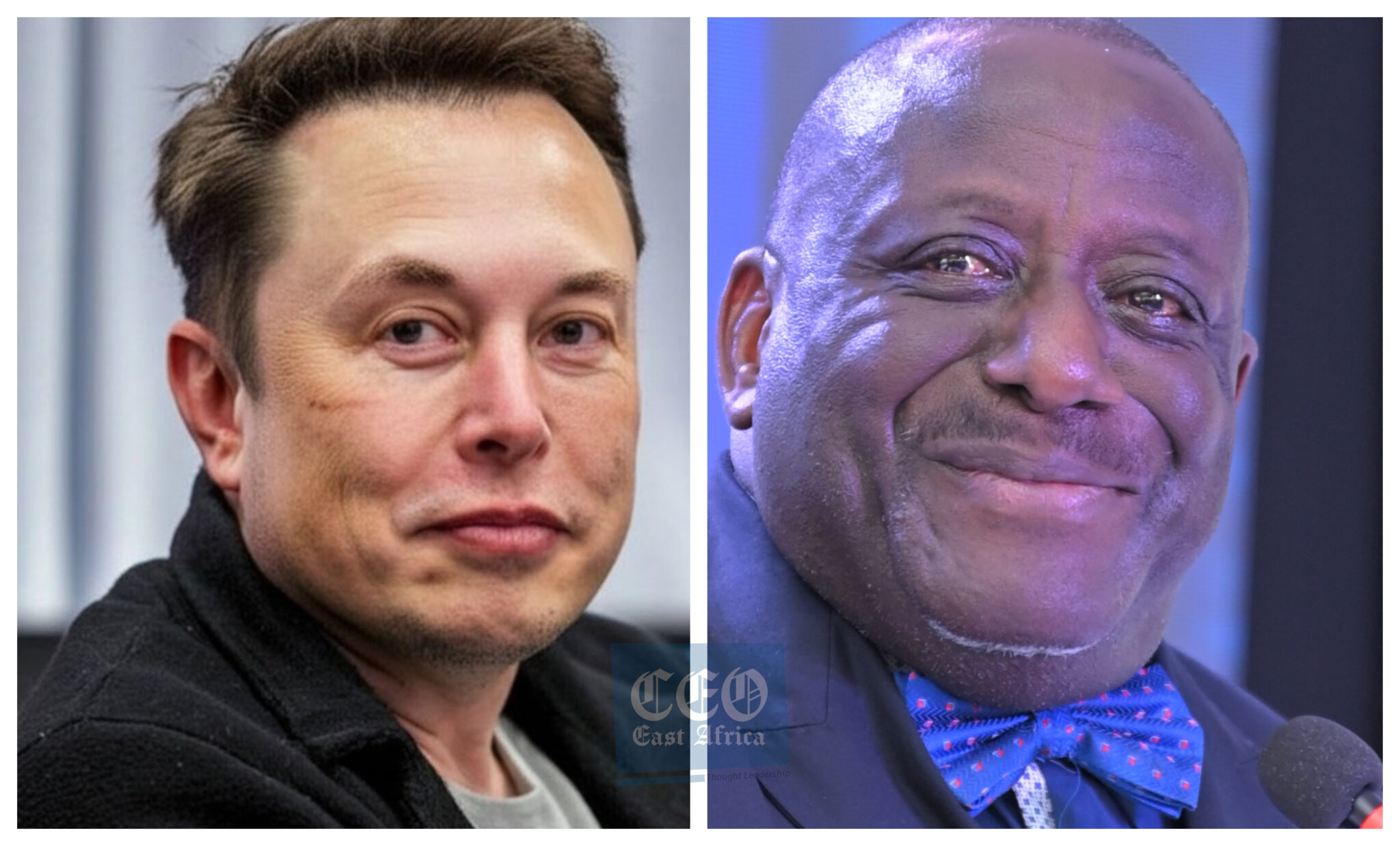 A photo collage of American billionaire Elon Musk and UCC Executive ...
