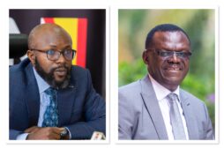 New Vision managing director Don Wanyama (left) and chairman Patrick ...